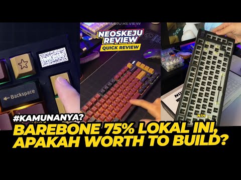 Barebone keyboard lokal 75% keren tapi… - Quick Review Noir Timeless82 Barebone - YouTube