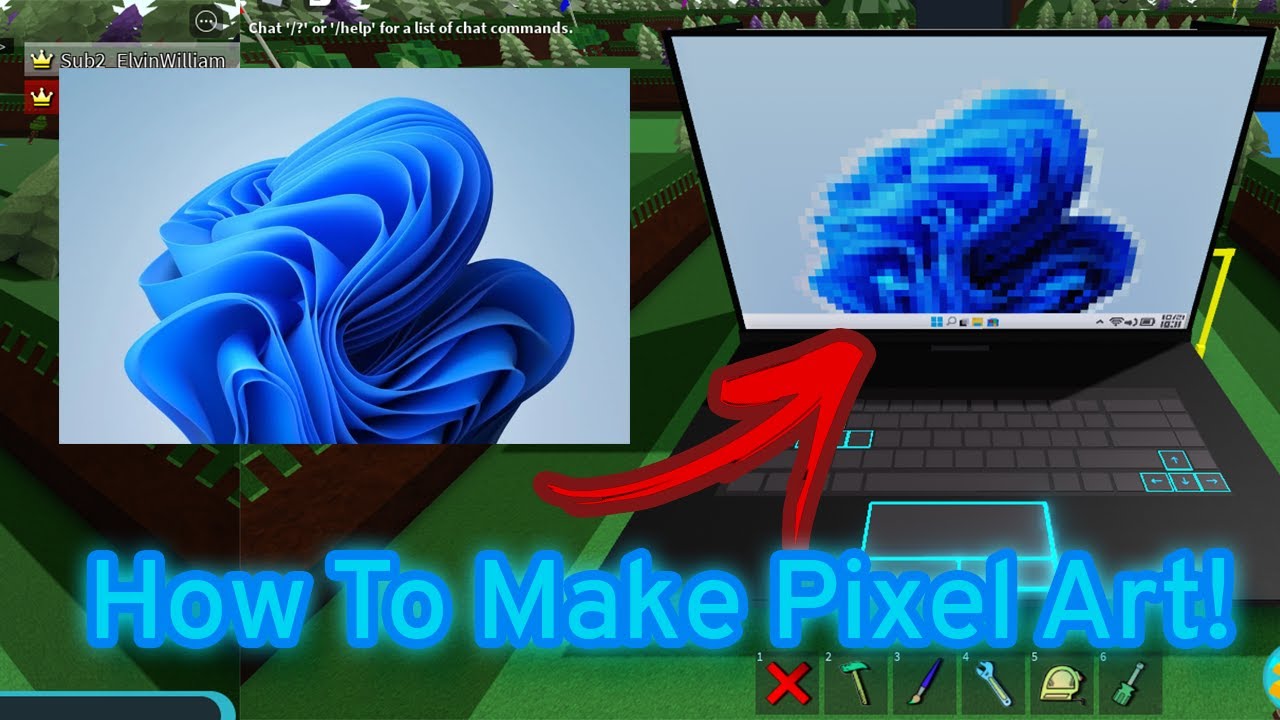 How to make Pixel Art in build a boat for treasure! - YouTube