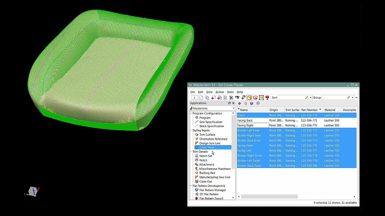 Demo Video for Automotive Seat Trim Engineering - YouTube