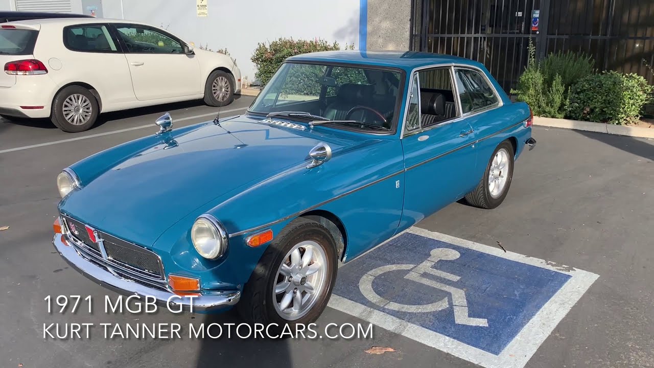 1971 MGB GT SPORTS COUPE. MINERAL BLUE WITH BLACK TRIM. 4-SPEED. - YouTube