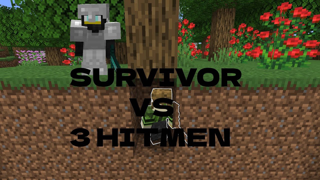 Minecraft survivor VS 3 HITMEN - YouTube