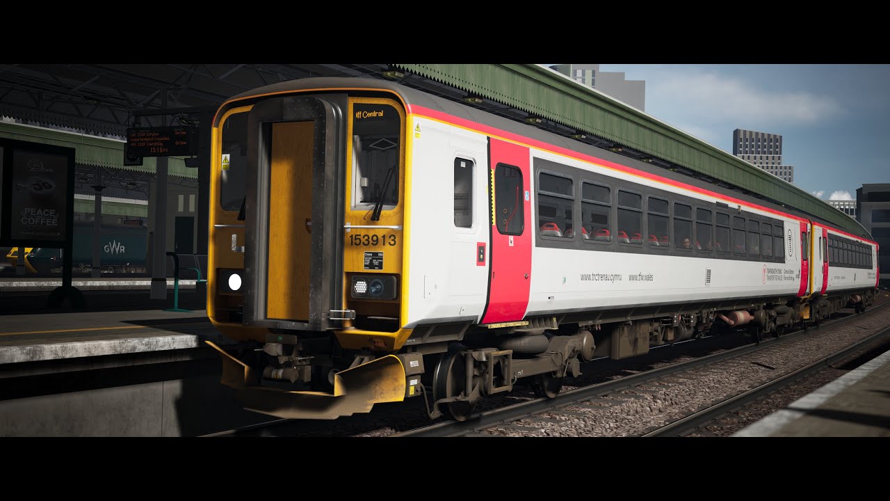 TSW 5 Class 153 TFW Radyr - Cardiff Central - YouTube
