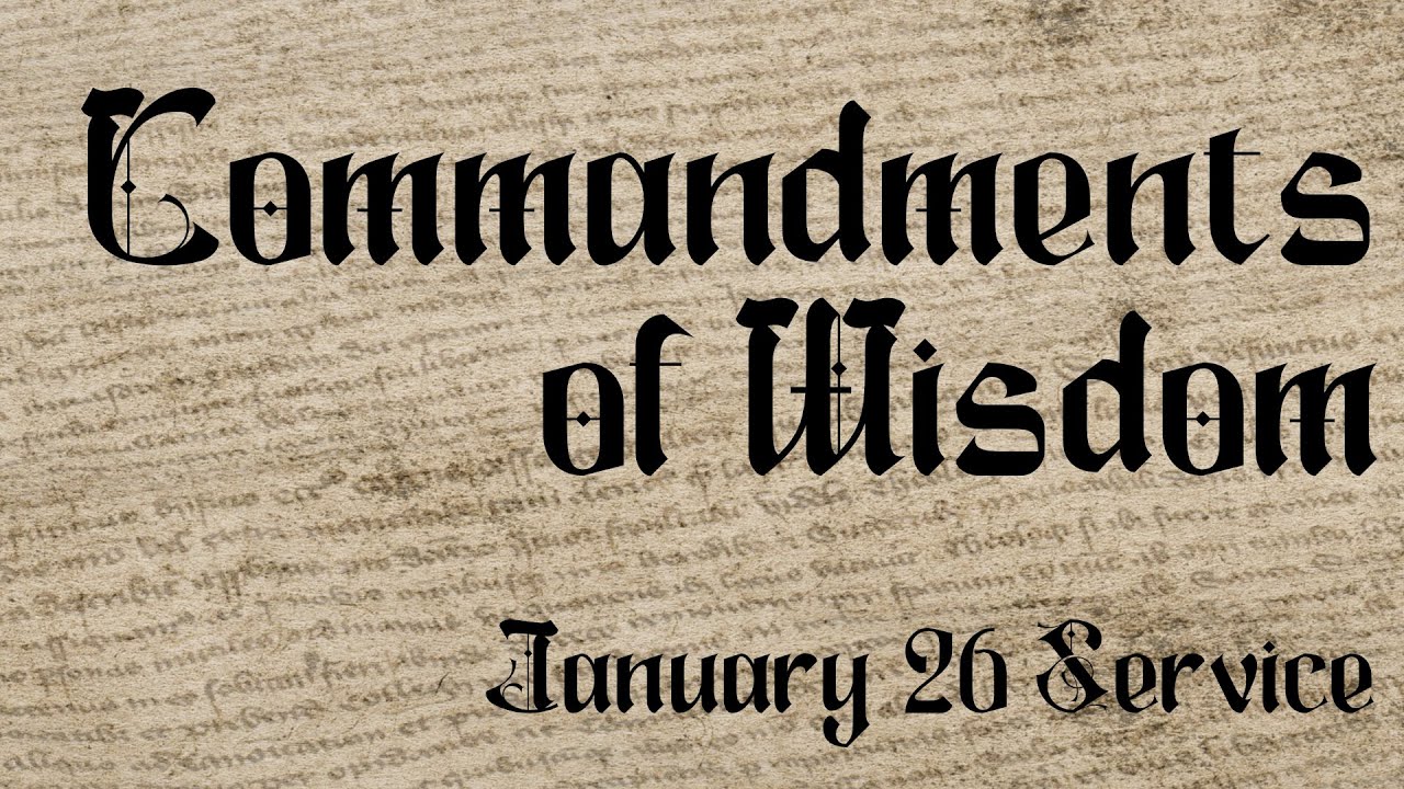 Jan 26 Full Service | Commandments of Wisdom Week 4 | Twin City Bible ...