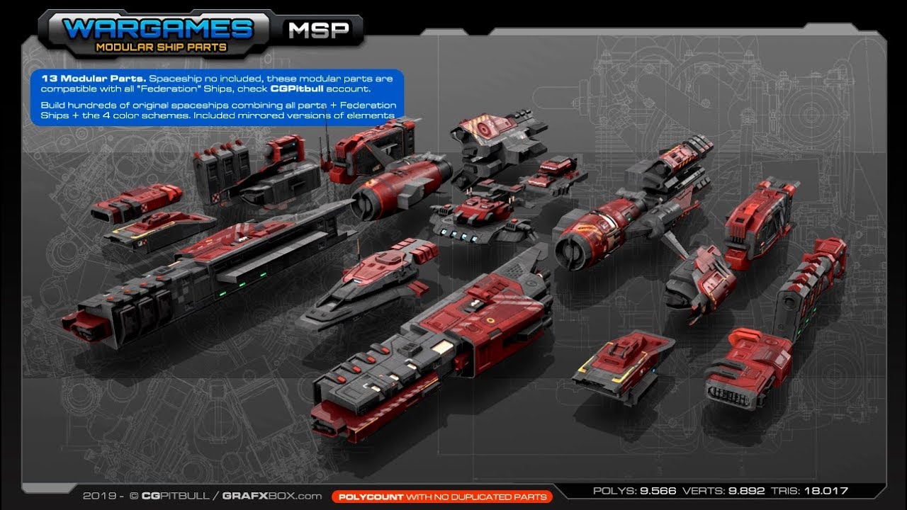 Spaceship / Modular Ship Parts MSP - YouTube