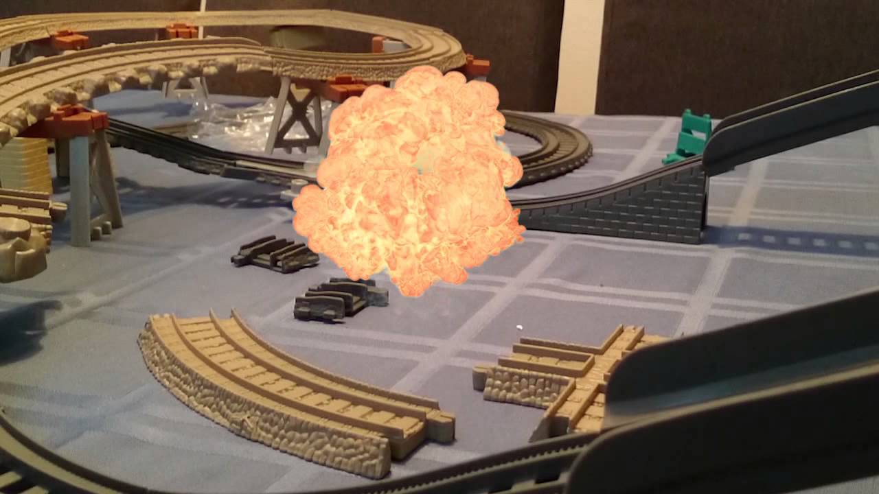Thomas Falls Off The Tracks On This Crazy Train Set with Explosion ...