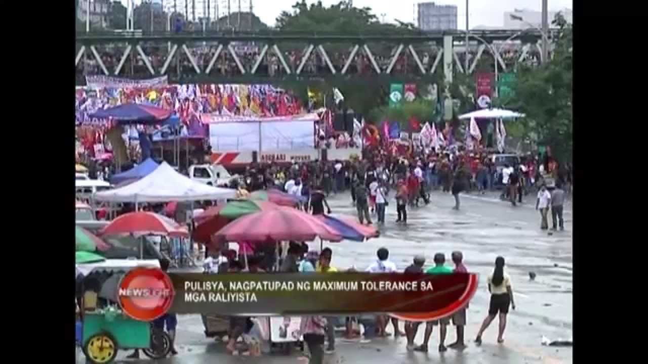 Police implements maximum tolerance for the rallyists - YouTube