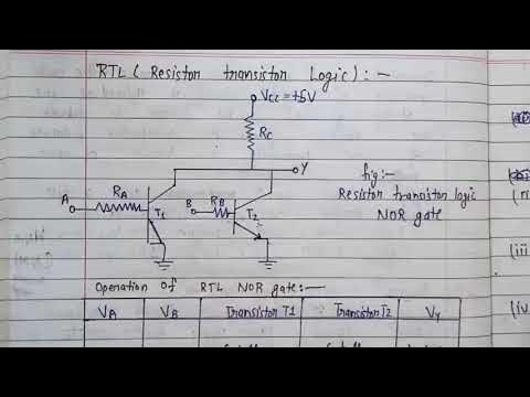 RTL ( Resistor Transistor Logic ) | Lec-51 - YouTube