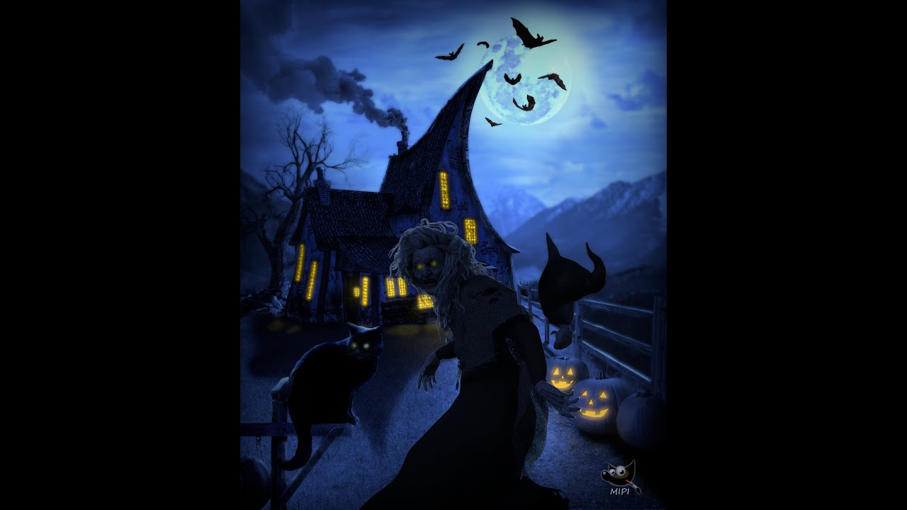 version 2 : halloween maison de la sorcière - vidéo commentée - YouTube
