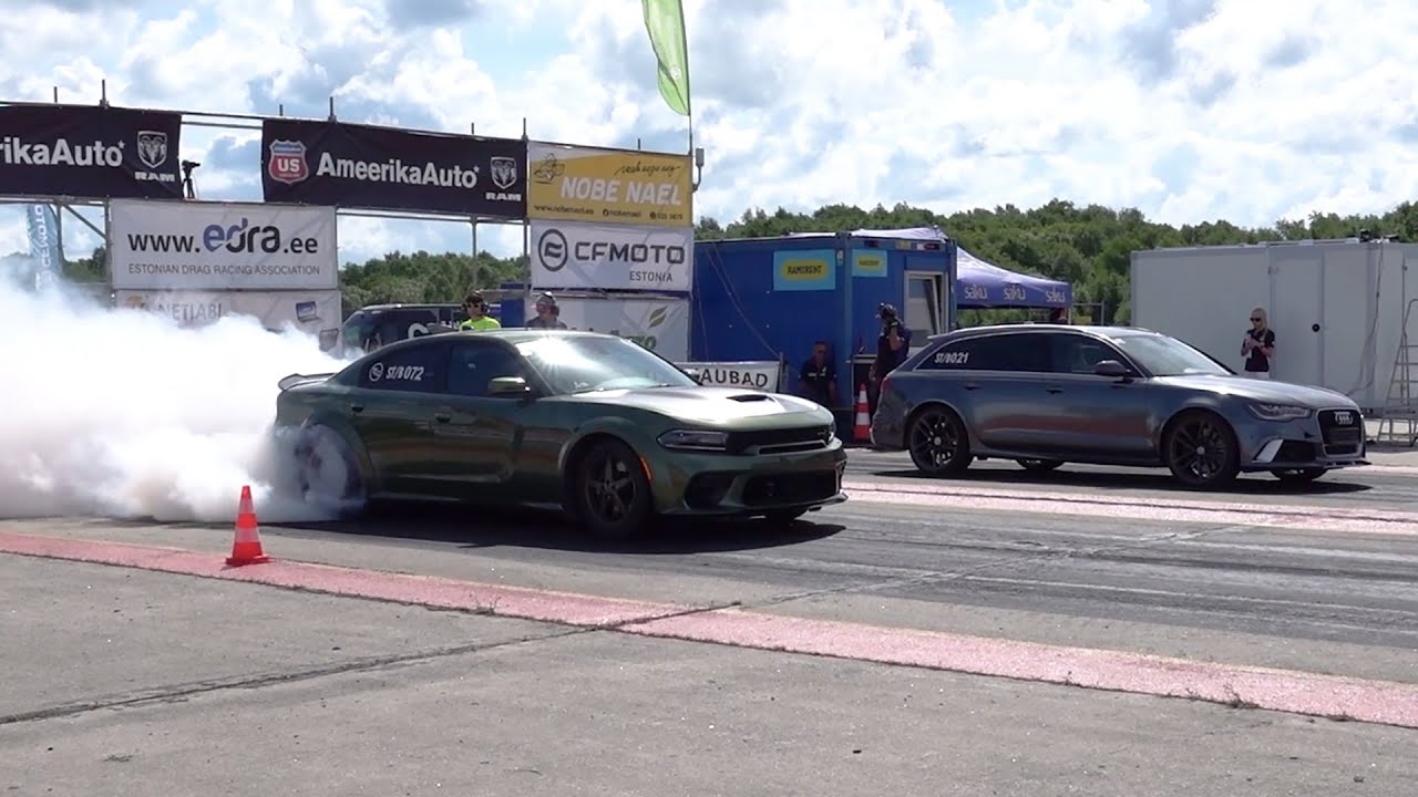 Audi RS6 C7 Avant Quattro 4.0 TFSI vs Dodge Charger R/T Scat Pack 6.4 1 ...