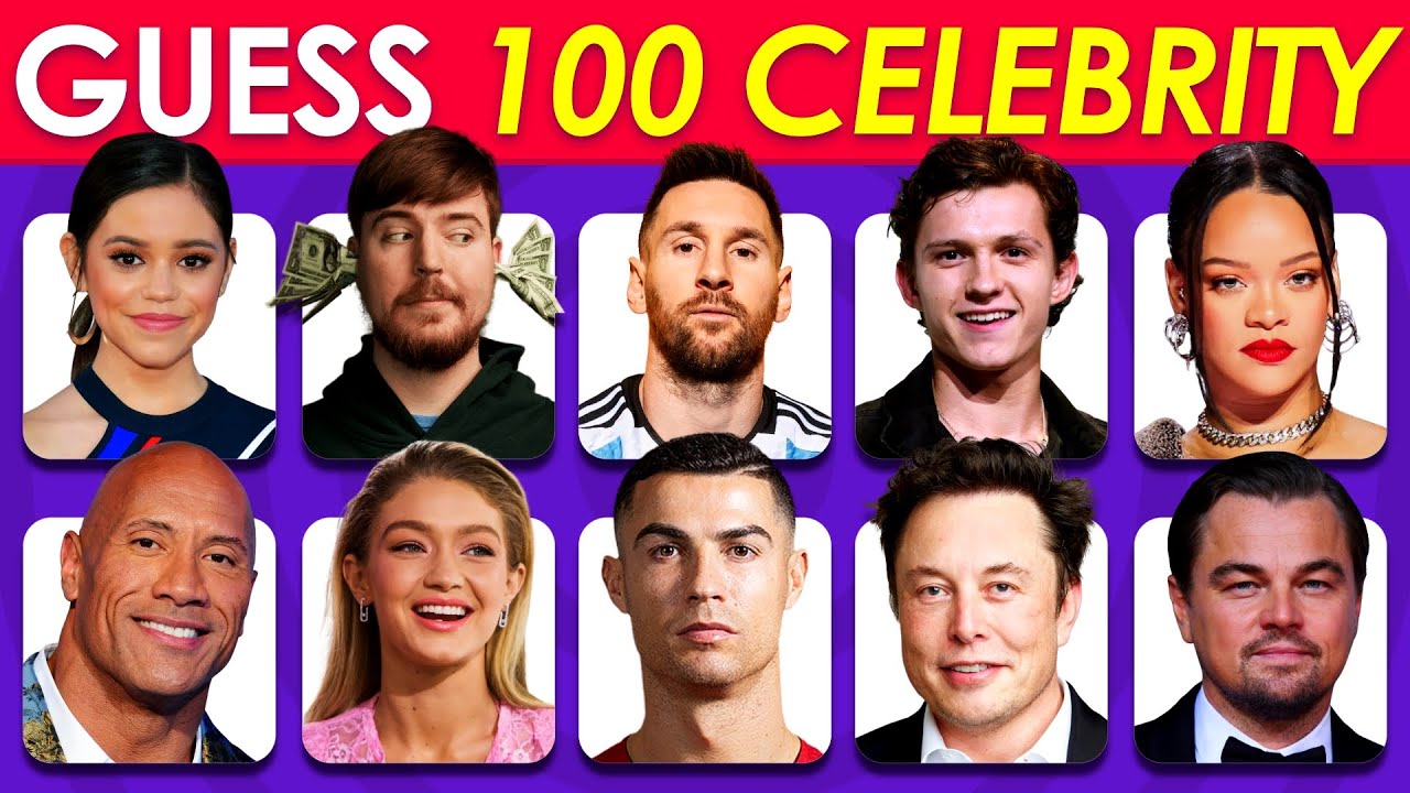 Guess the Celebrity in 3 Seconds | 100 Most Famous People in the World - YouTube