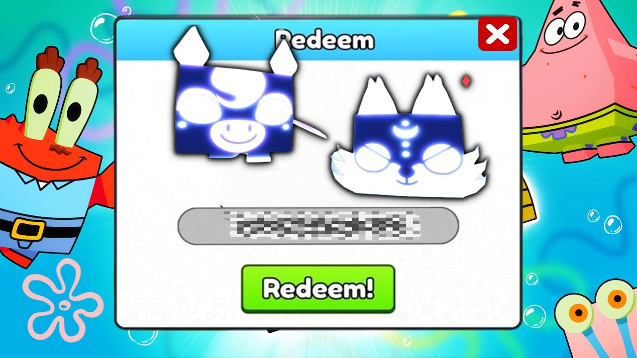 ALL *SECRET* SPONGEBOB UPDATE CODES In Roblox Pet Simulator 99 2024 ...