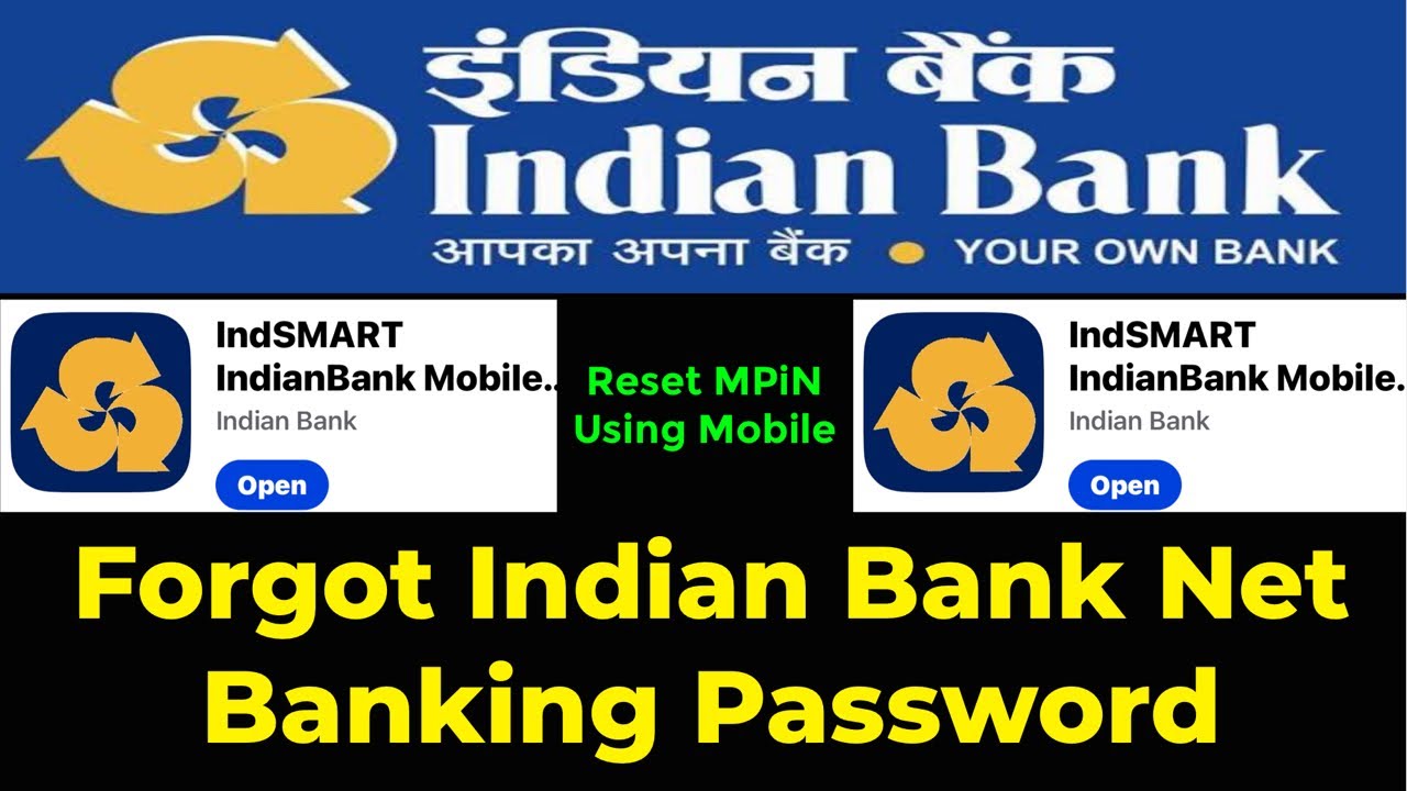 Forgot Indian Bank Net Banking Password | How To Reset Indian Bank MPin ...