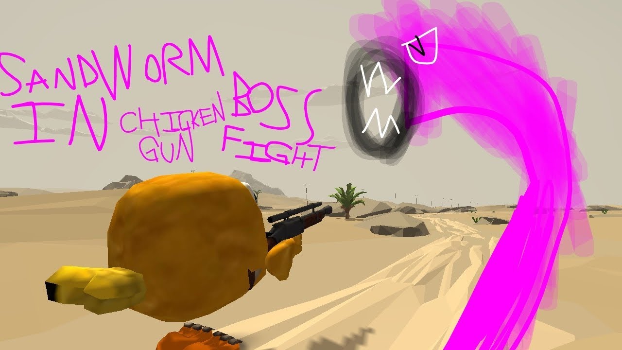 Sand worm boss fight in chicken gun! - YouTube