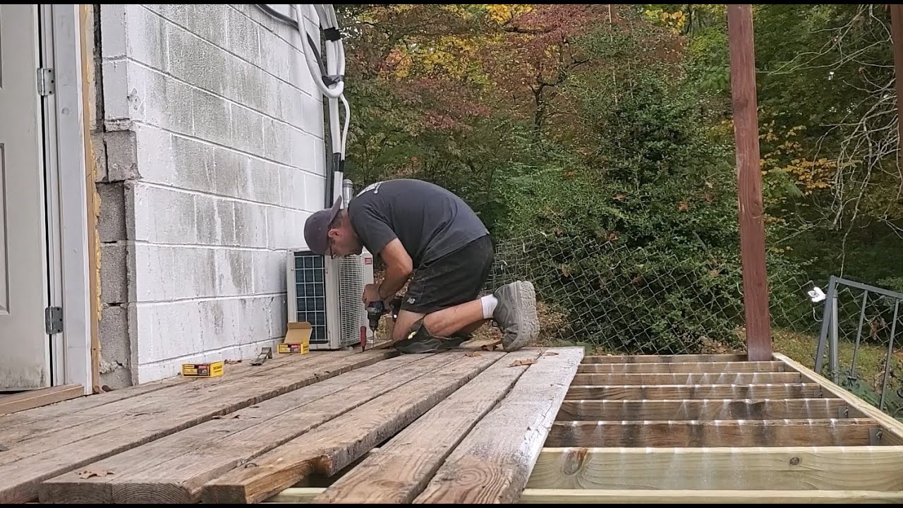 Episode 94 How to build a deck and raised pathway Pt 1 - YouTube