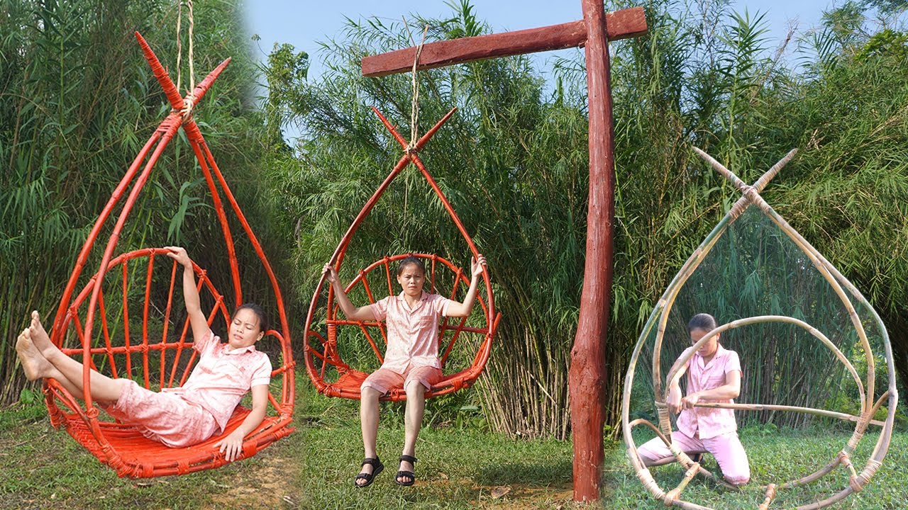 Make Swings Out Of Bamboo And Rattan To Relax At The Farm - YouTube