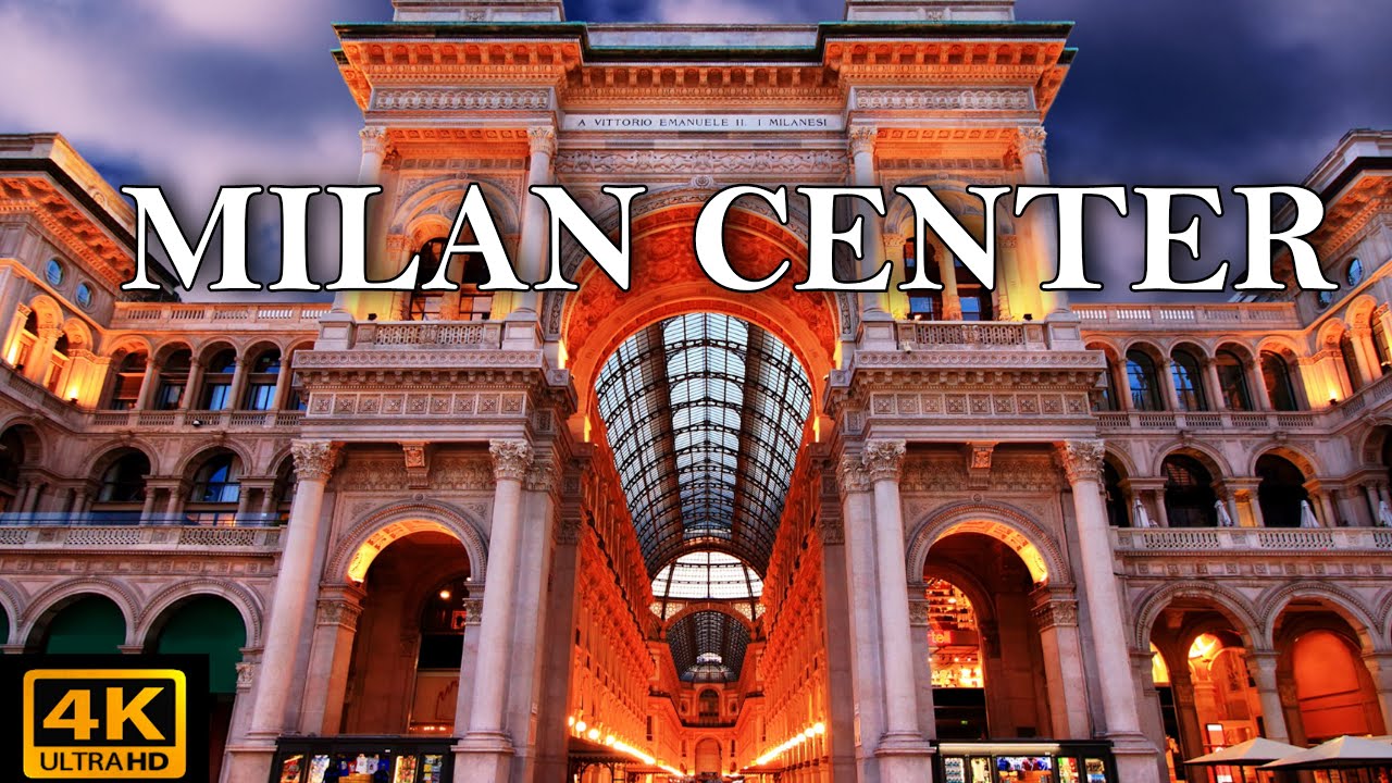 [4K] Walking tour in Milan's center from "GALLERIA VITTORIO EMANUELE ...