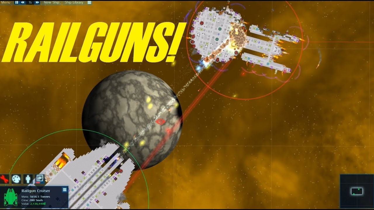 Cosmoteer: RAILGUNS!! - YouTube
