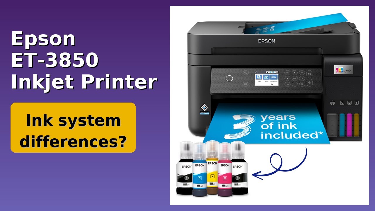 REVIEW (2025): Epson ET-3850 Inkjet Printer. ESSENTIAL details. - YouTube