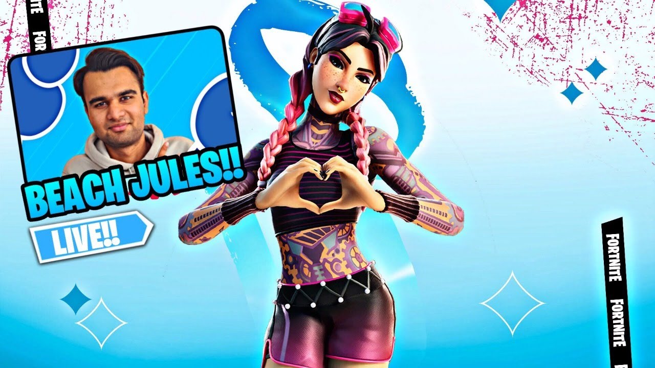 NEW BEACH JULES SKIN & CHALLENGES ARE OUT||FORTNITE LIVE - YouTube