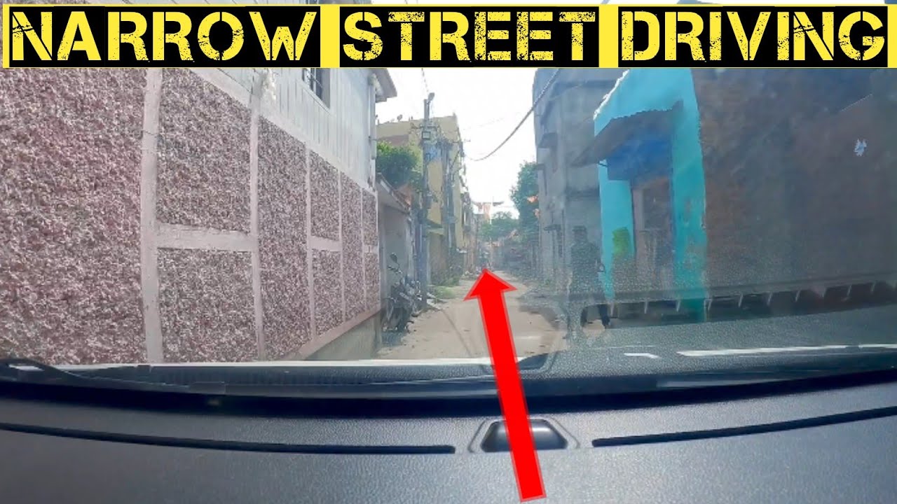Passing Through Extreme Narrow Space | Pov Car Driving on Narrow Street ...