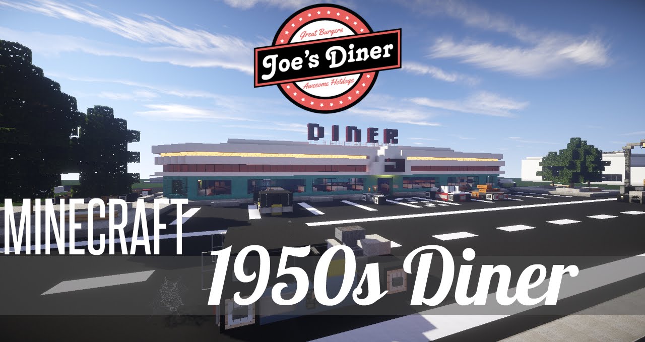 Minecraft: Let's Build - 1950's Diner - Part 1. - YouTube