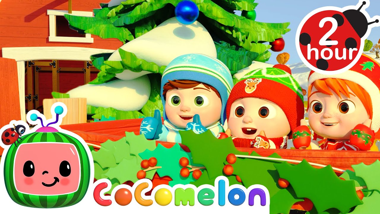 JJ's Christmas At The Farm | Little Angel & Cocomelon Nursery Rhymes ...
