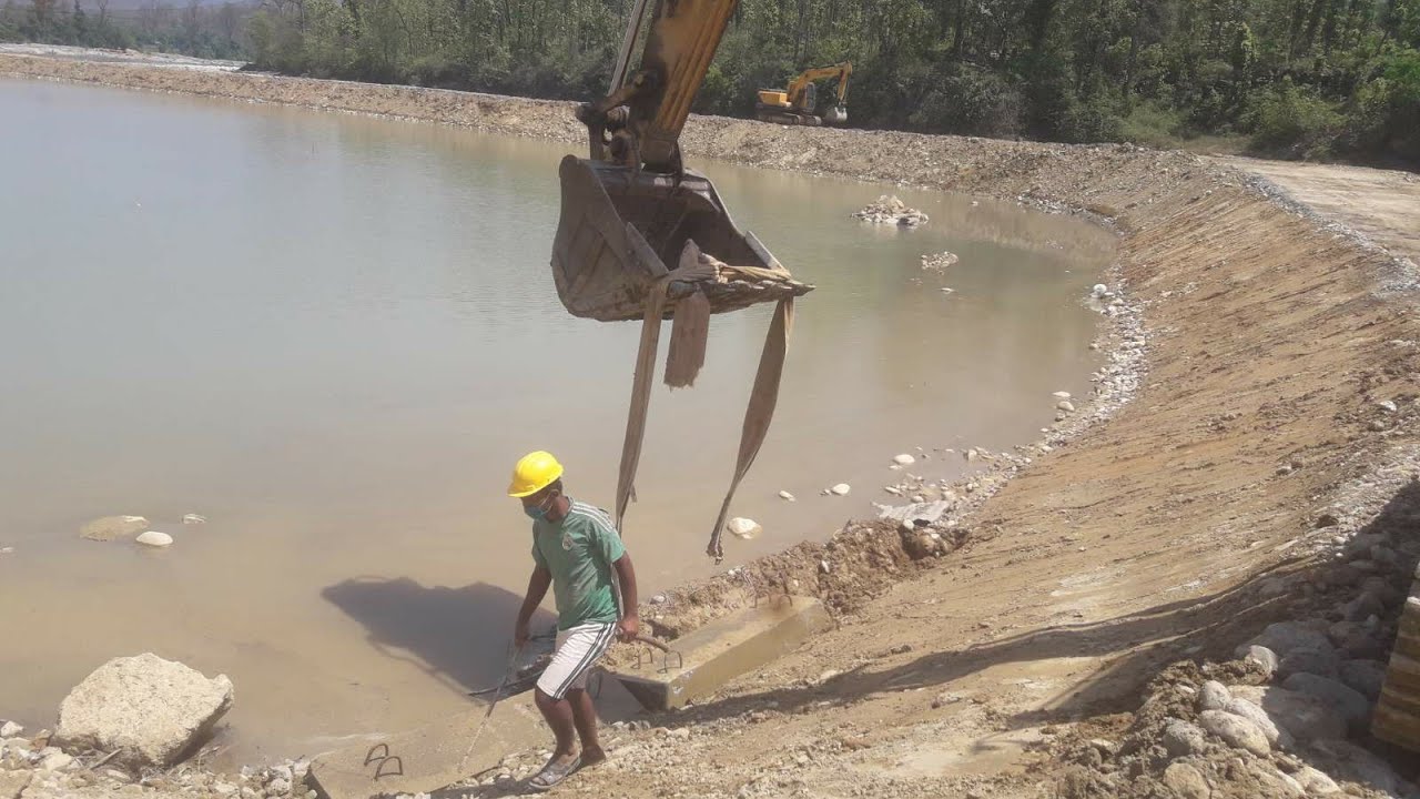 Ongoing works on Bheri Babai Irrigation project - YouTube