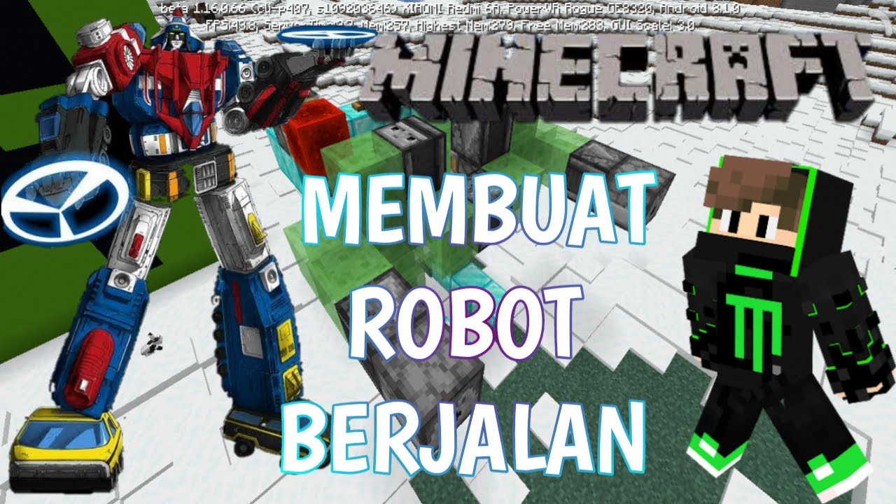 Cara membuat robot dengan slime di MINECRAFT INDONESIA part 15# - YouTube