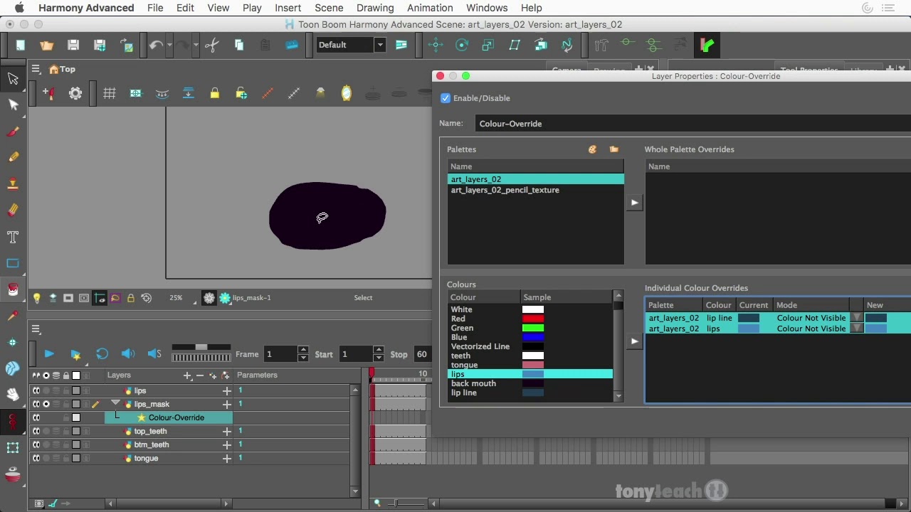 Toon Boom Harmony Advanced: Art Layers : Mouth Rig - YouTube