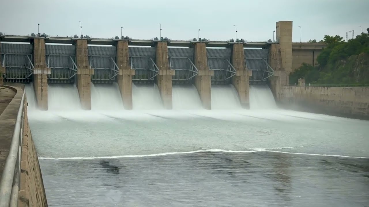 HUGE Dam Spillways Opening in High Flow - YouTube