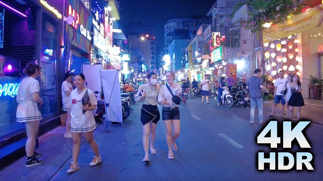 Bui Vien Street Saigon Vietnam - Ho Chi Minh City - District 1 Red ...