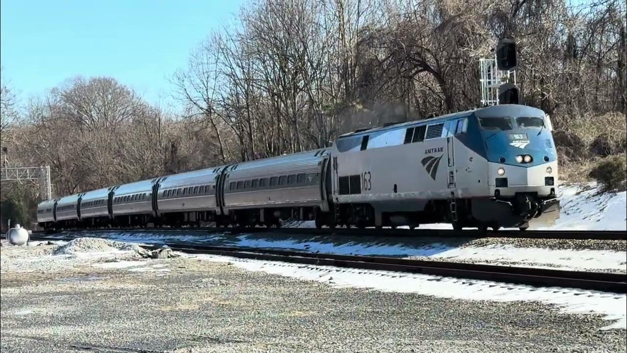 Amtrak 151 with P42 Motor 163 at Forest - YouTube