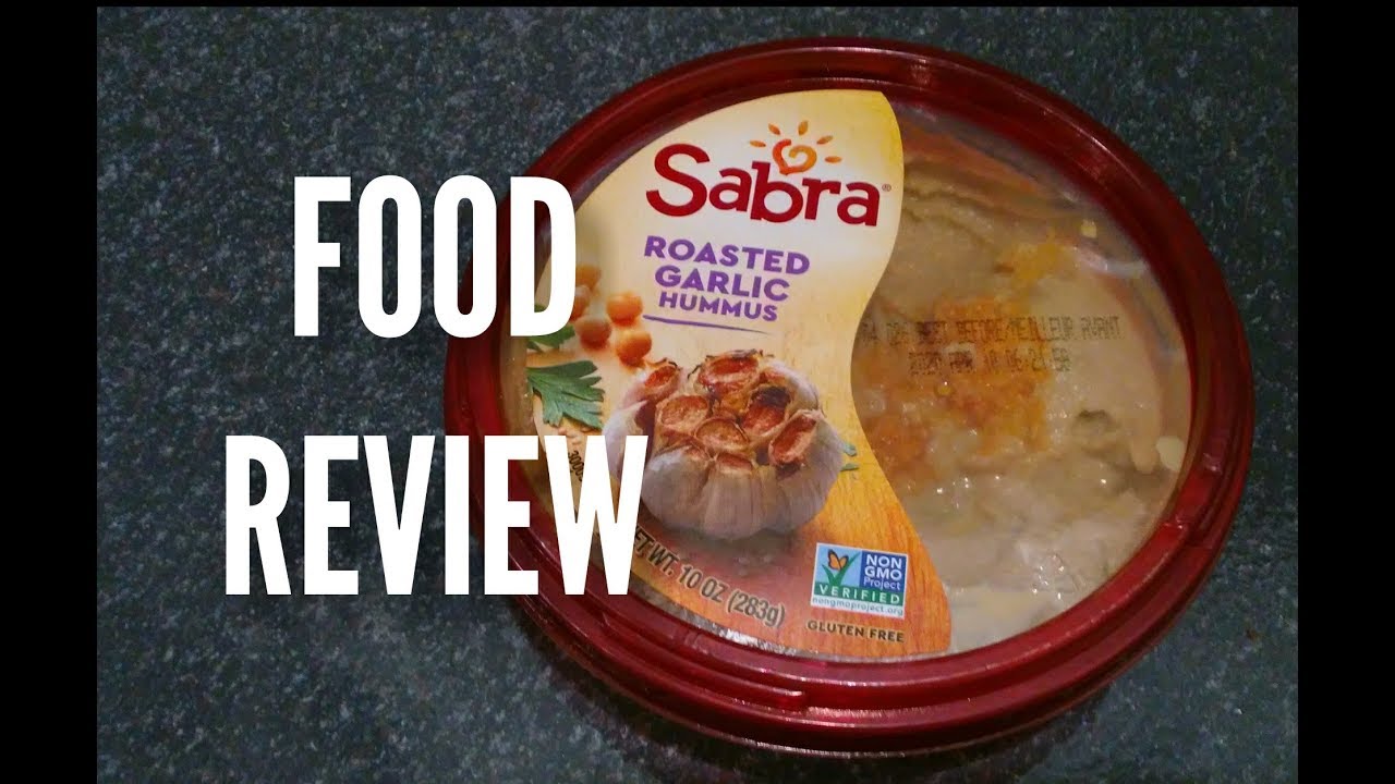 Sabra Roasted Garlic Hummus Food Review - YouTube