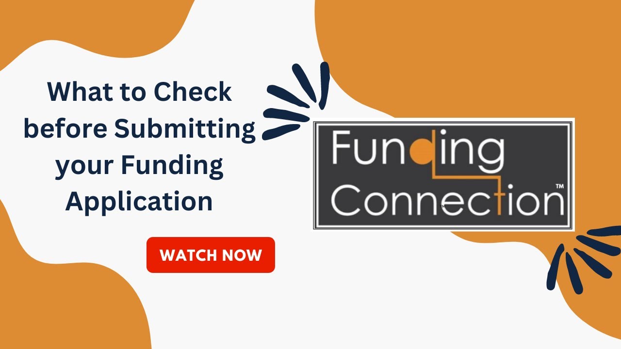 What to Check before Submitting your Funding Application - YouTube