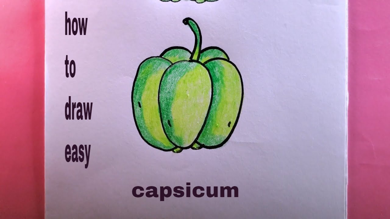 How to Draw a Capsicum easy Step by Step/Capsicum Drawing Easy - YouTube