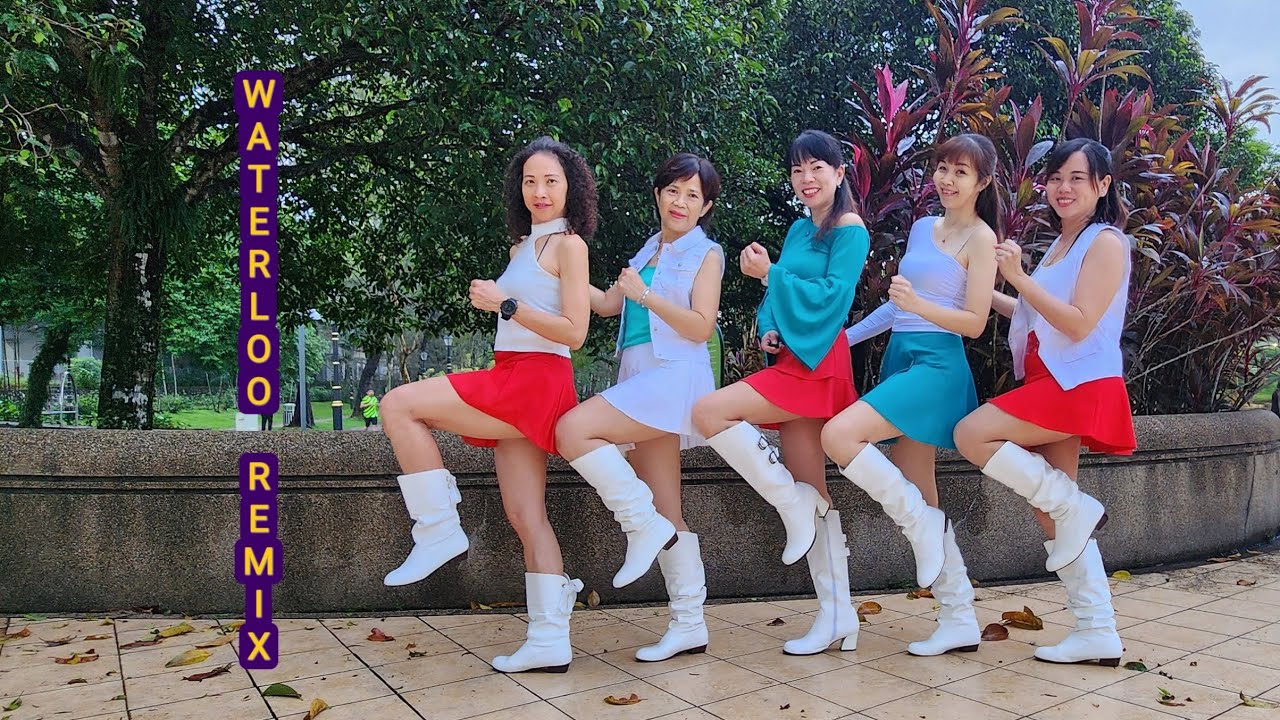 Waterloo Remix line dance (Tutorial) - YouTube