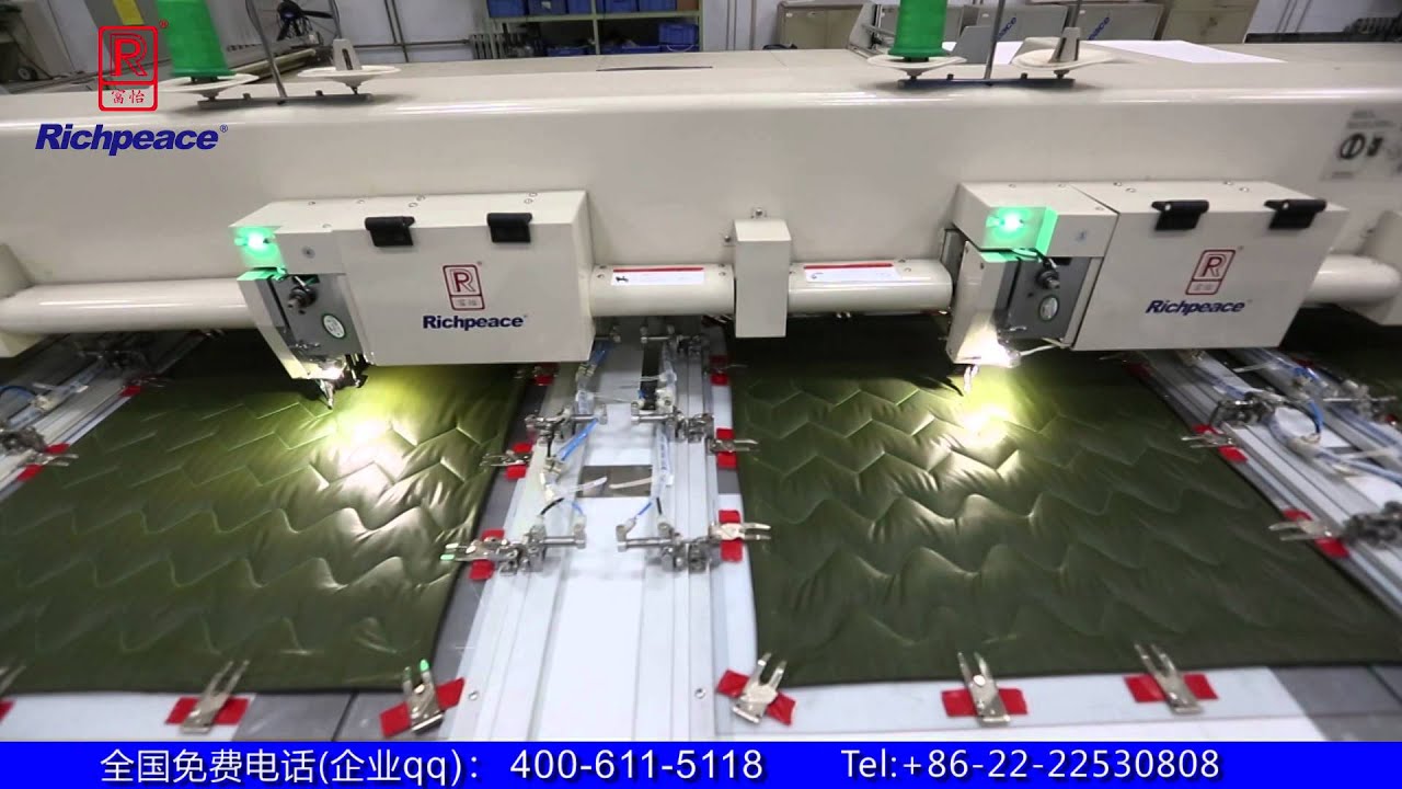 4 Heads on 1 Sewing Machine, High Working Speed As You Can See - YouTube