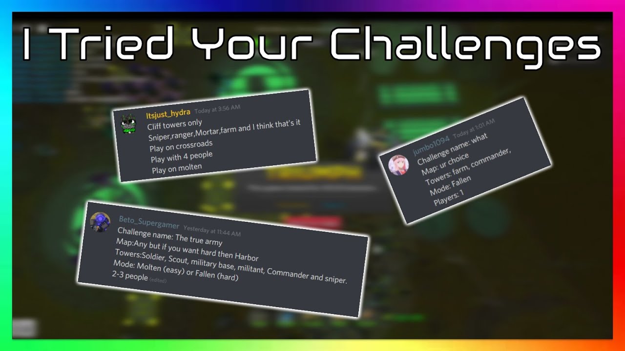 I Tried Your Challenges in TDS... | Roblox - YouTube