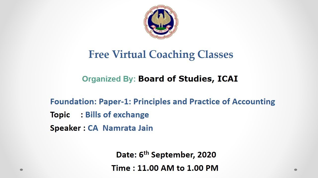 Foundation: Paper-1: Principles and Practice of Accounting: Morning ...