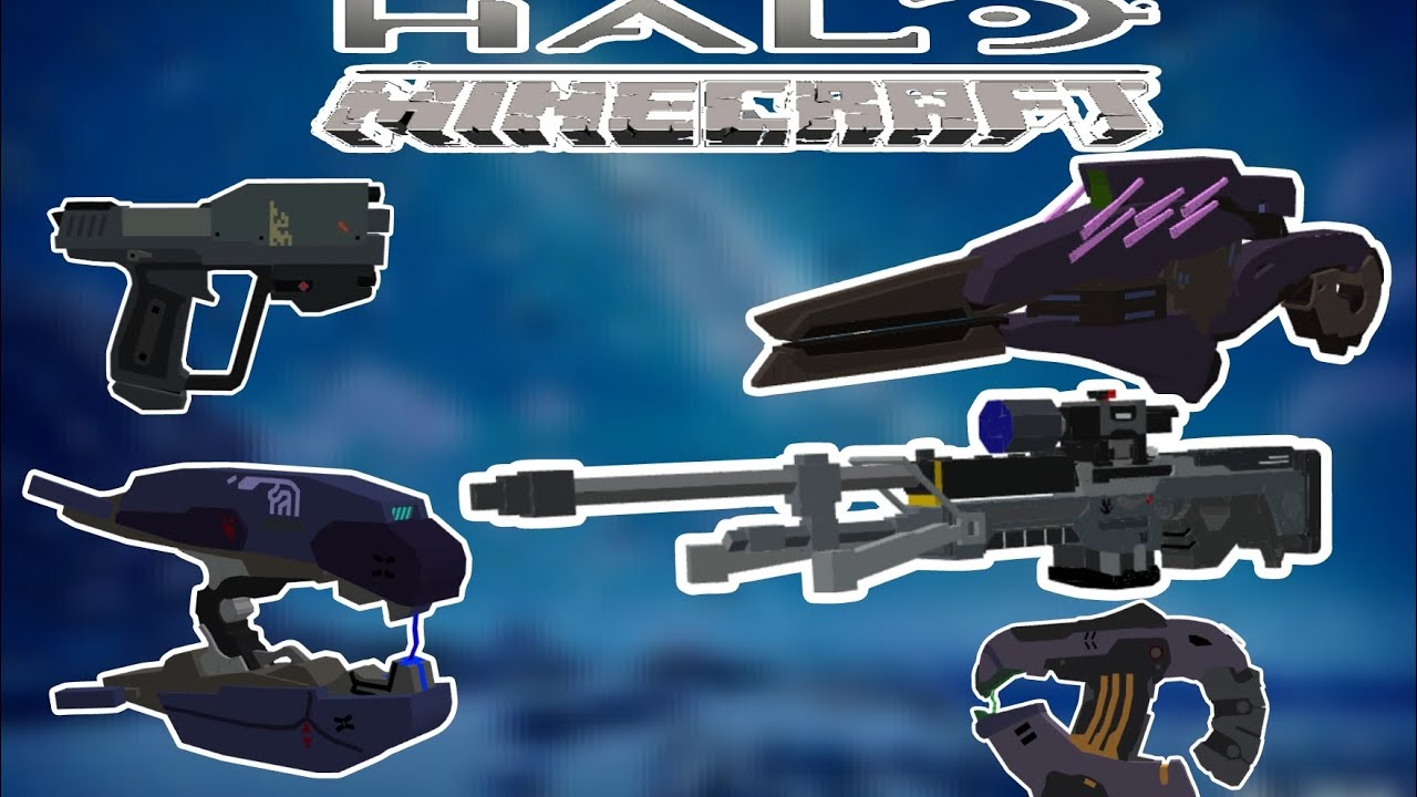 3D GUNS | HALO ADDON V8 (FUTURE UPDATE) MINECRAFT BEDROCK - YouTube