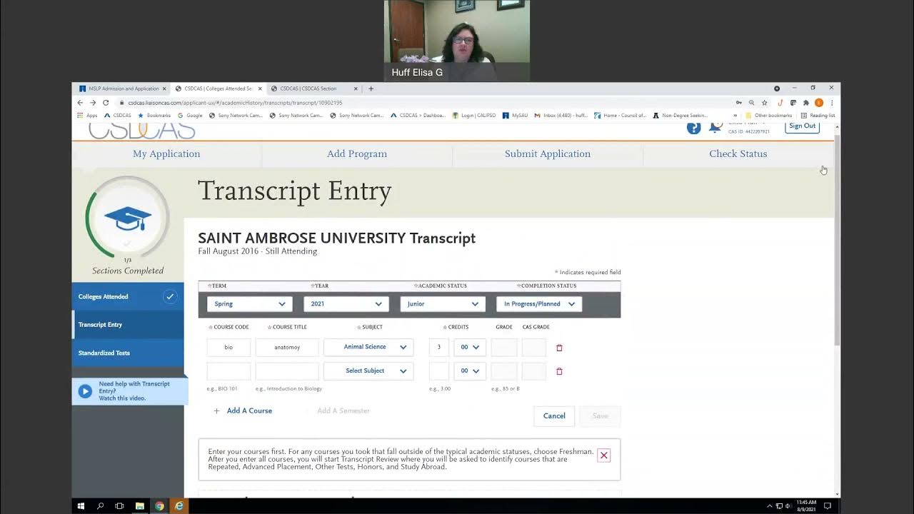 CSDCAS Application Process and SAU MSLP Program - YouTube