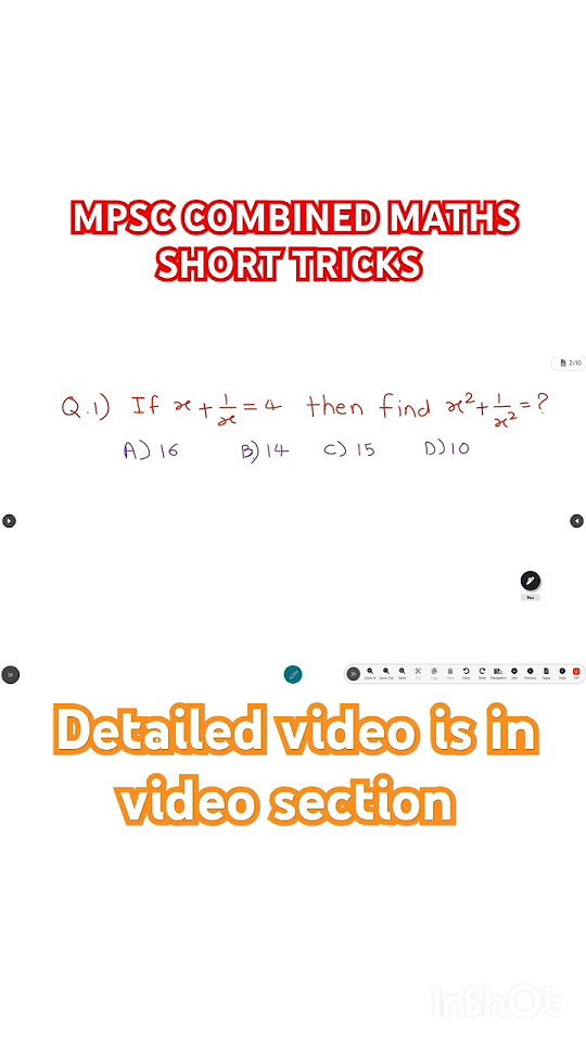 MPSC COMBINED MATHS SHORT TRICKS - YouTube