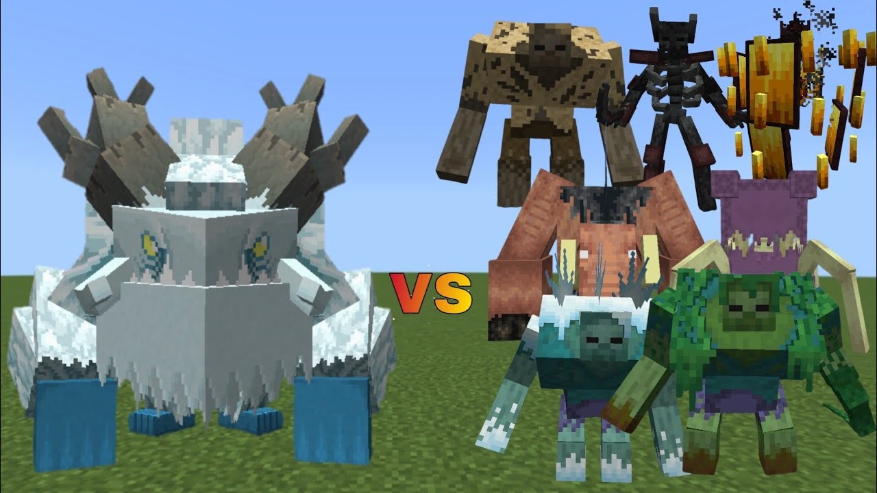 FrostMaw vs New Mutant More Bosses | Minecraft Java | Mob Battle - YouTube