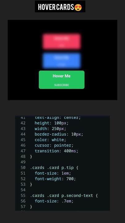 Hover cards #html#css#webdevelopment #begginers #coding #programming #learn #shorts - YouTube