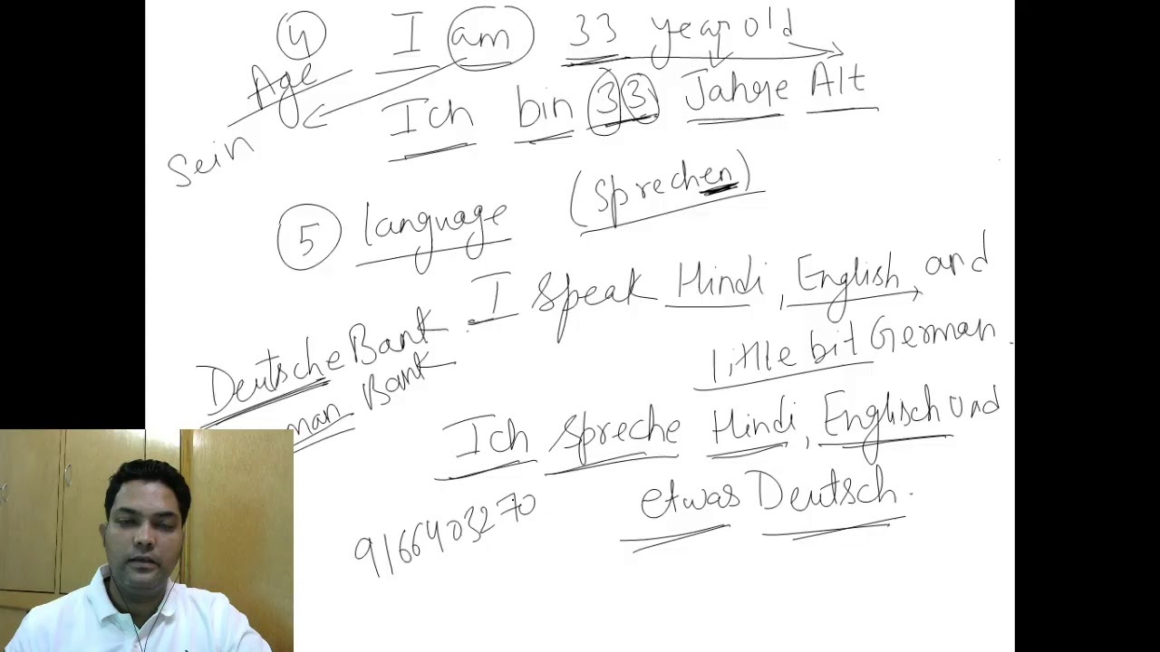 German Language BASIC A1 level - Session 3 - YouTube
