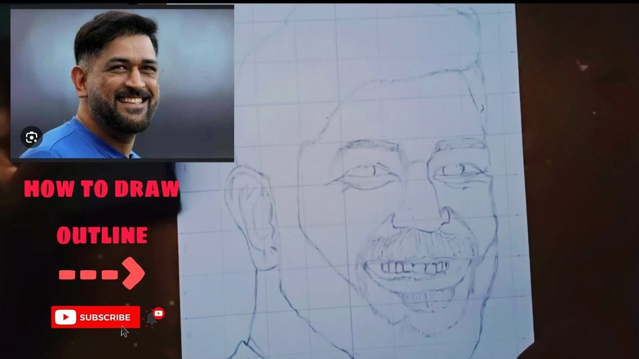 how to draw outline step by step in reference image 🖋️🔥🤯 - YouTube