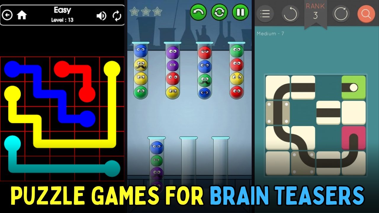 Top 10 Puzzle Games for Brain Teasers - YouTube