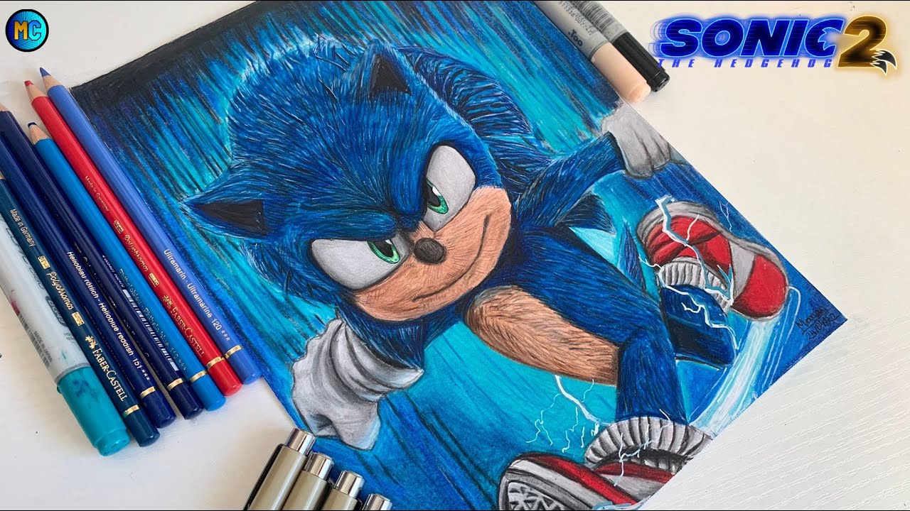 Drawing Sonic (Sonic the Hedgehog 2) | Manan C - YouTube