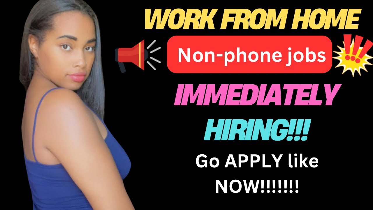 “Non-Phone Remote Jobs Hiring Immediately | Work From Home ...