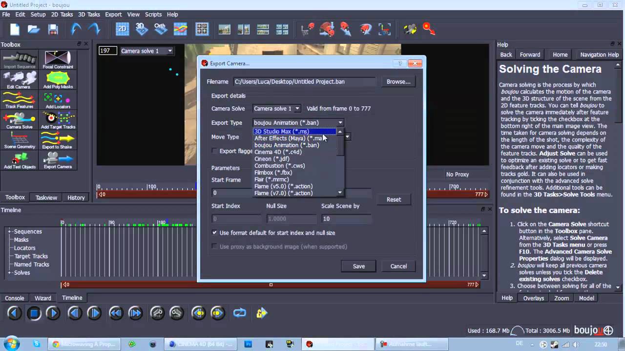 3D Motion Tracking Tutorial | Cinema 4D + Boujou | GERMAN - YouTube